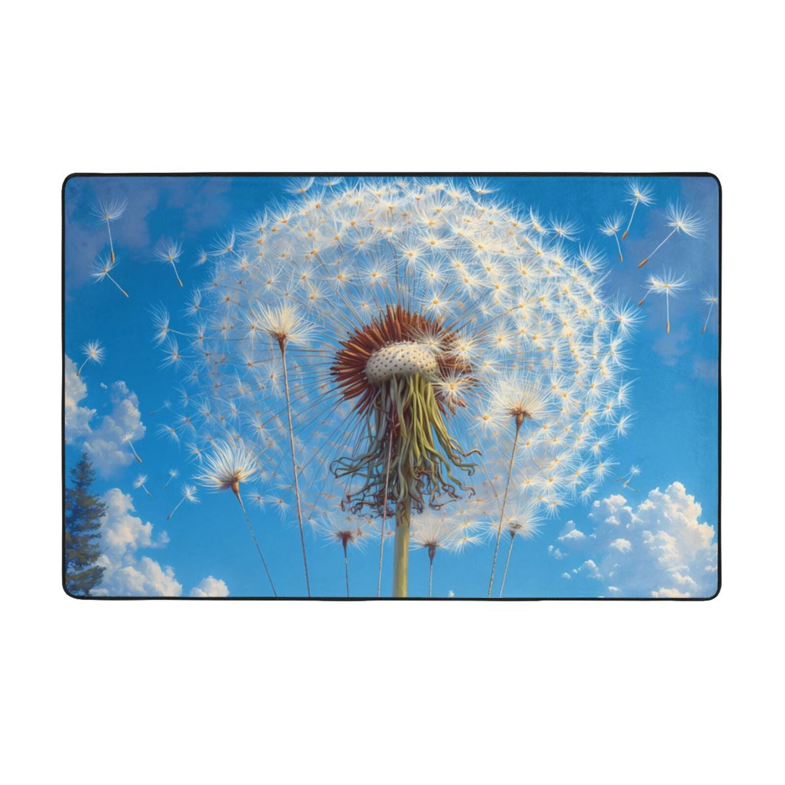 Area Rugs For Living Room Decor - Dandelion Hot Air Balloon Anti Slip ...