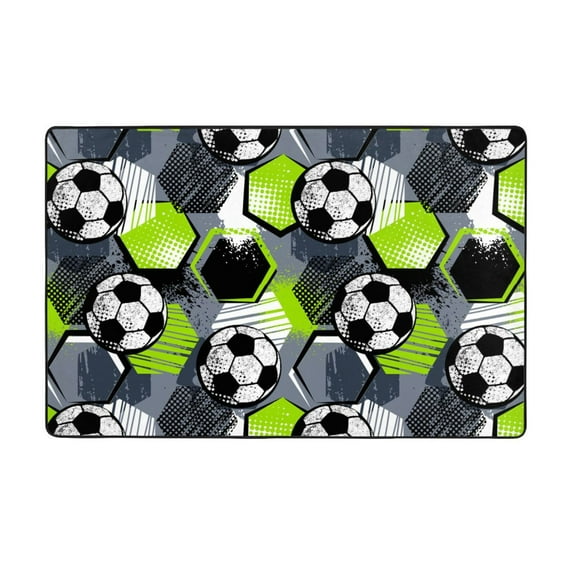 Area Rugs For Living Room Decor - Football A Anti Slip Throw Washable ...