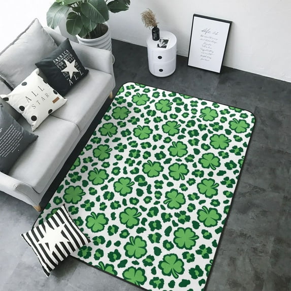 Area Rugs For Living Room Decor - Leopard print St. Patrick's Day Anti ...