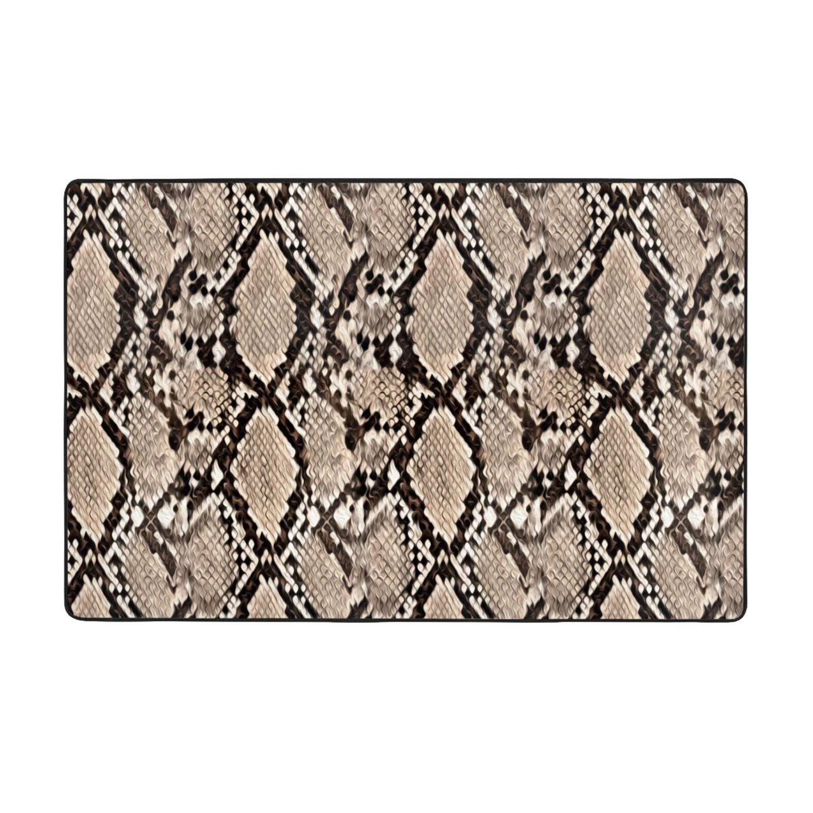 Area Rugs For Living Room Decor - Snake Camouflage Print Anti Slip ...