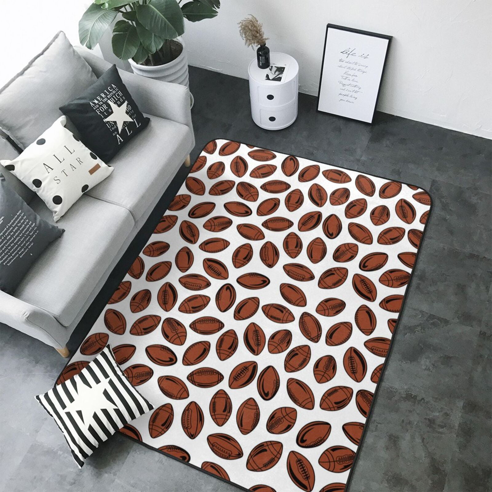 Area Rugs For Living Room Decor - coffee rugby Soft Anti Slip Throw ...