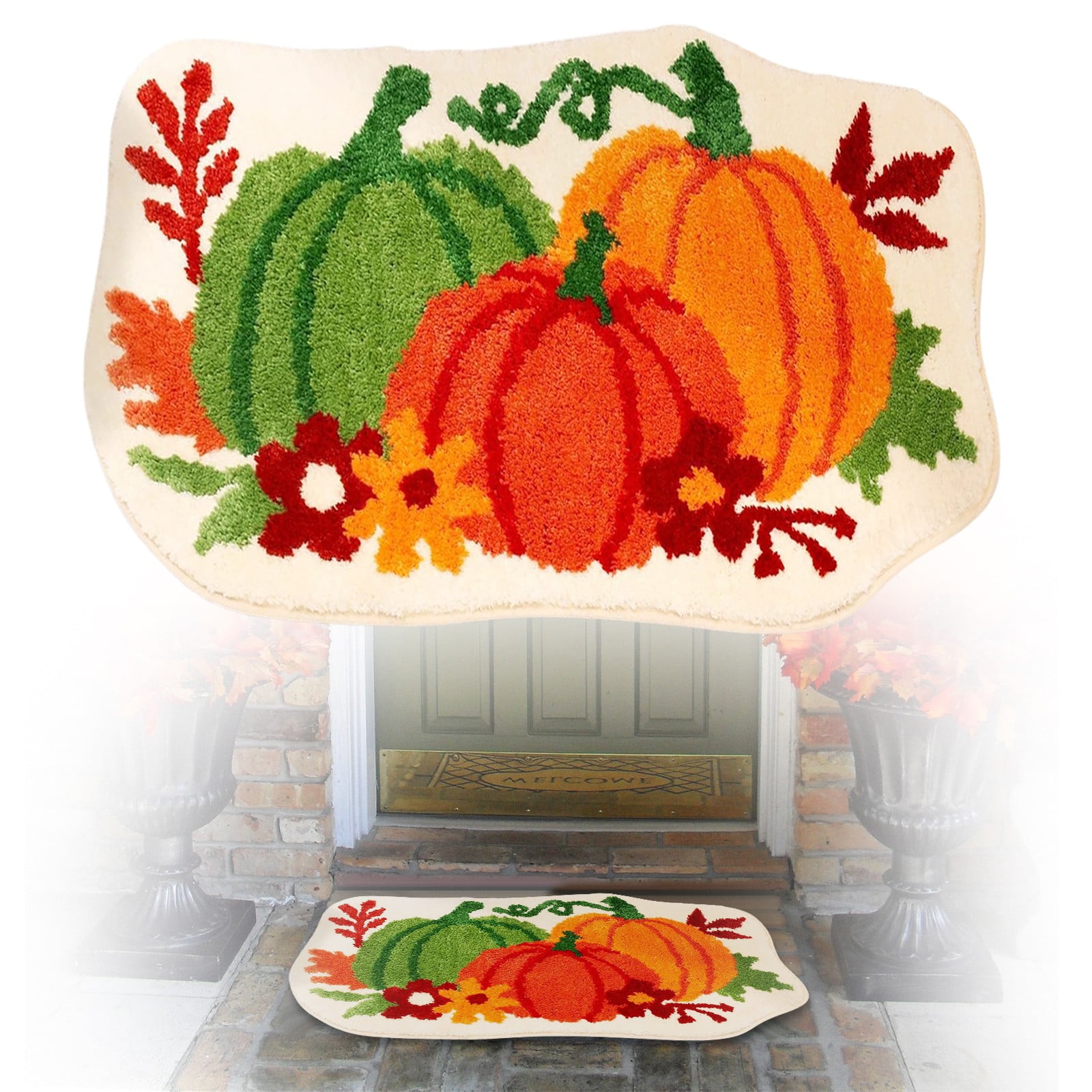 Area Rugs,Halloween Mat Pumpkin Doormat Reusable Doormat Farmhouse For ...