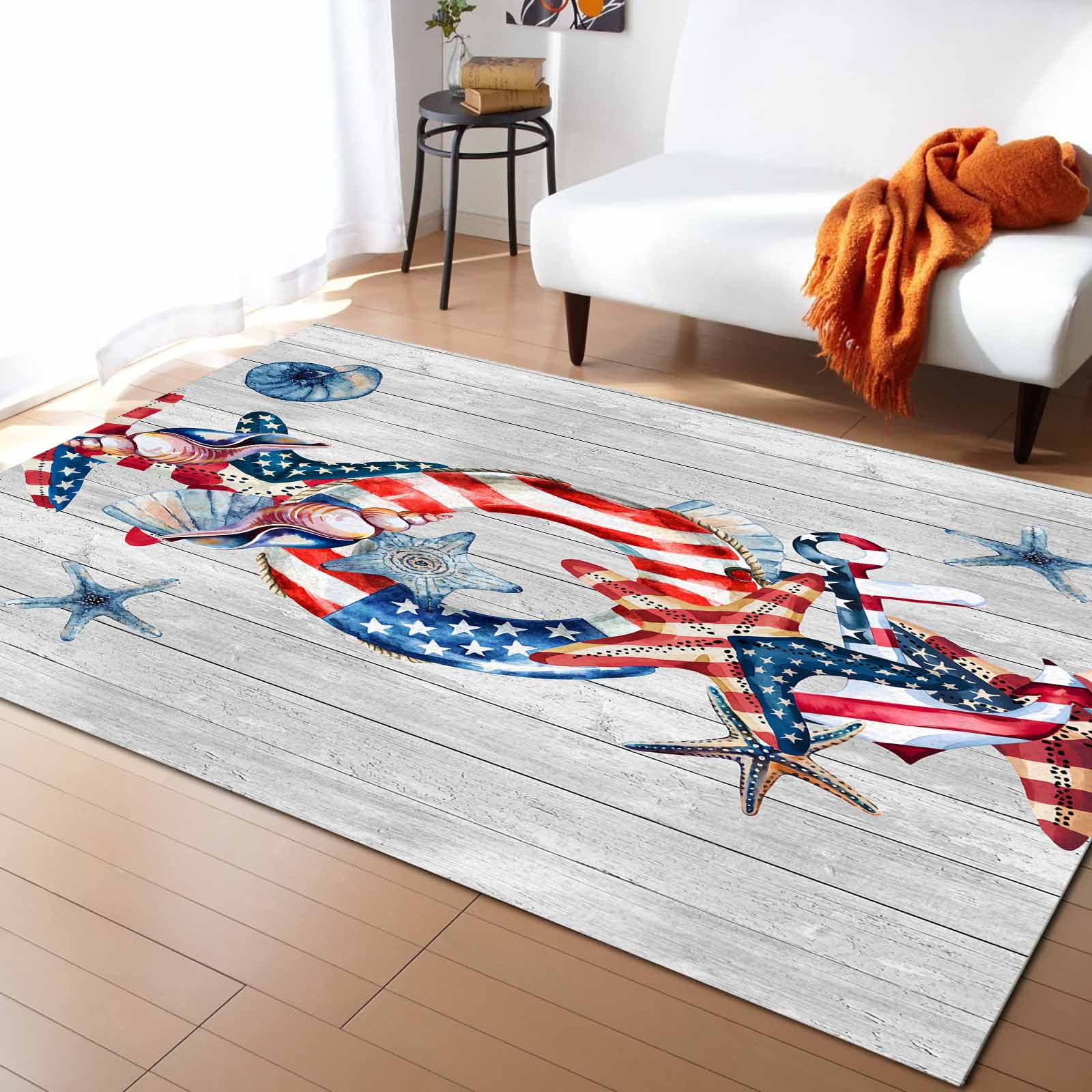 Area Rugs Indoor Non-Slip Rectangle Rug 2.7x5 Ft Independence Day ...