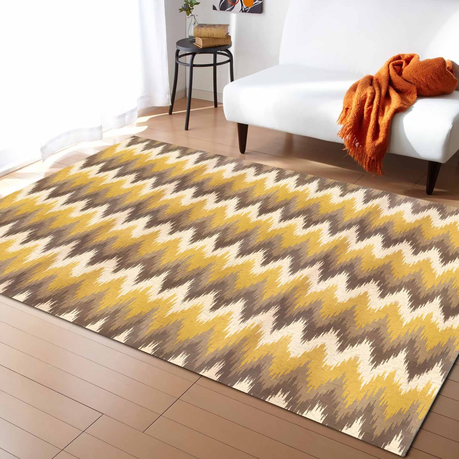 Area Rugs Indoor Non-Slip Rectangle Rug 2x3 Ft Abstract Ethnic Style ...