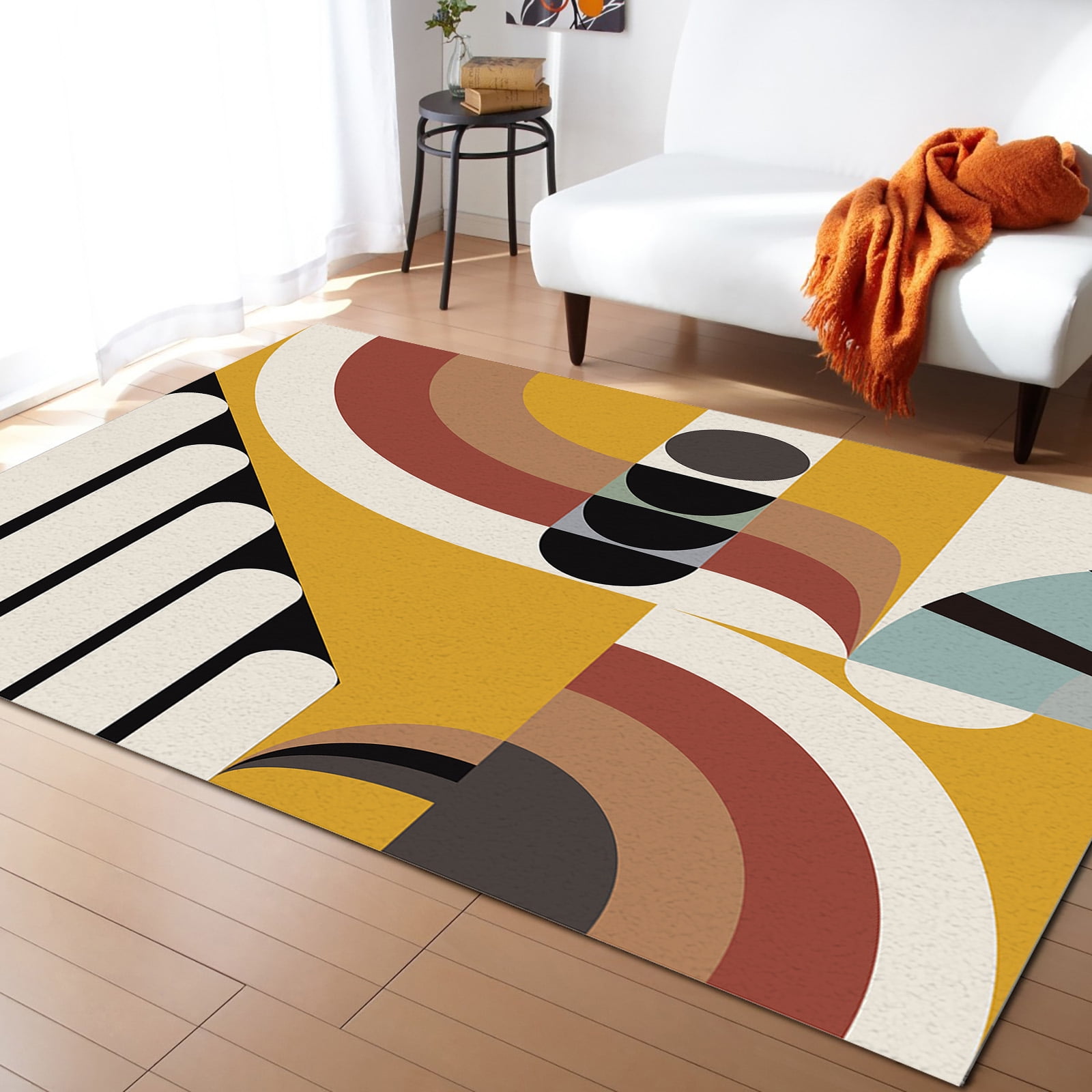 Area Rugs Indoor Non-Slip Rectangle Rug 2x3 Ft Medieval Geometric Boho ...