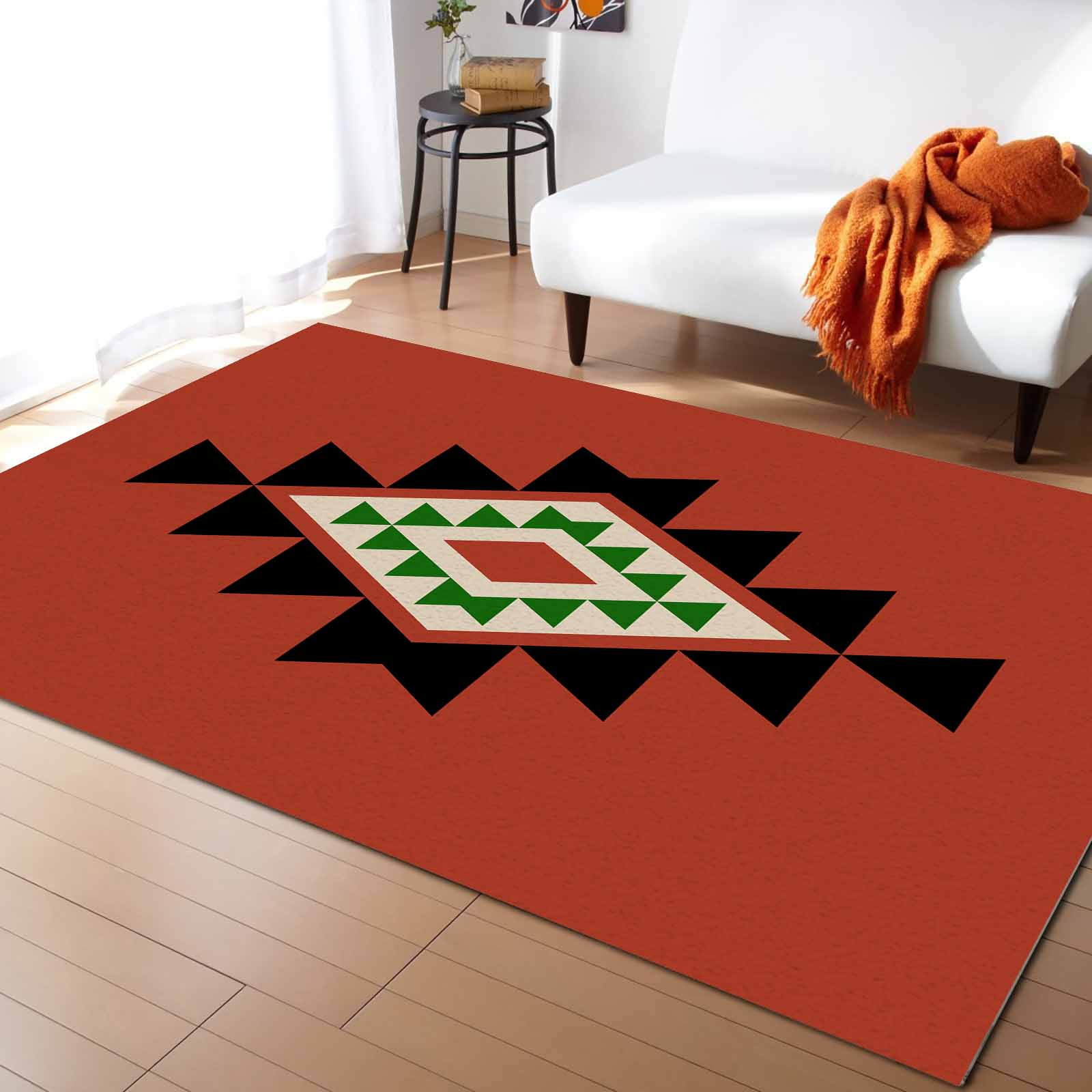 Area Rugs Indoor Non-Slip Rectangle Rug 2x3 Ft Triangle Combination ...