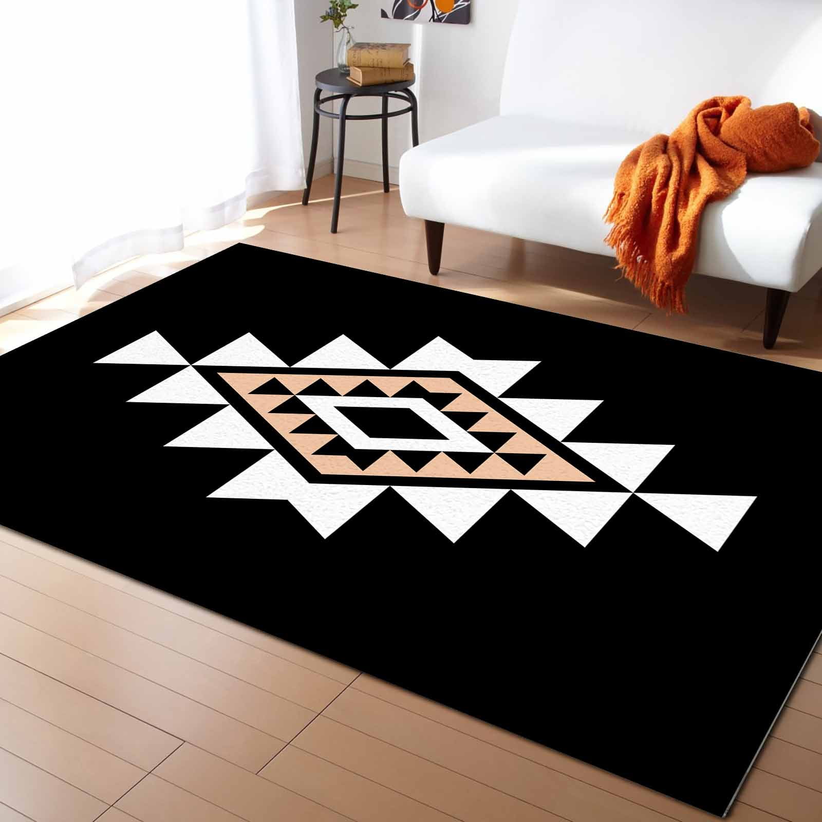 Area Rugs Indoor Non-Slip Rectangle Rug 2x3 Ft Triangle Combination ...
