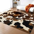 Area Rugs Indoor Non-Slip Rectangle Rug 5x7 Ft Cowhide Cow Skin Texture ...