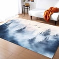 Area Rugs Indoor Non-Slip Rectangle Rug 5x7 Ft Mountain Peak Forest ...