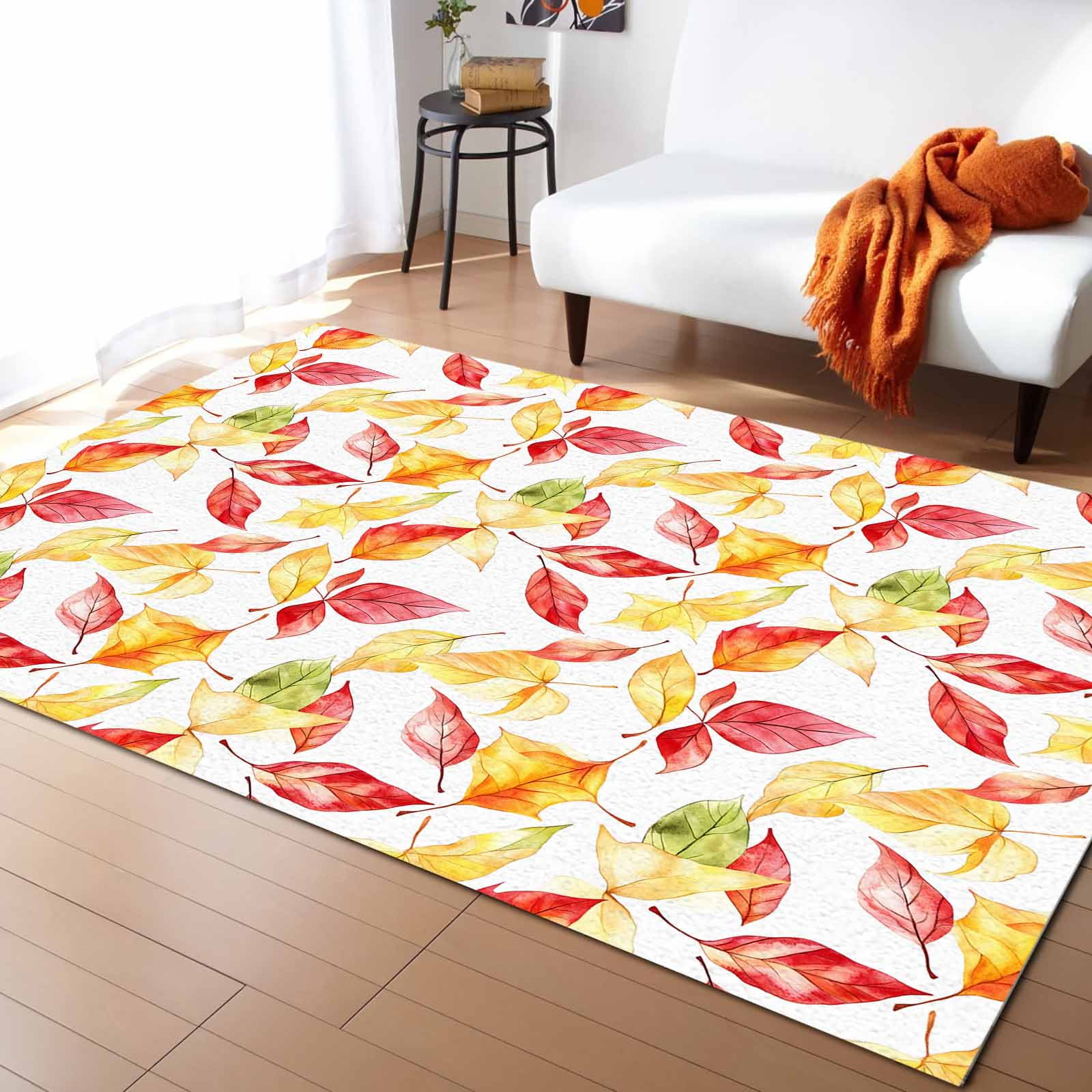 Area Rugs for Living Room, 2'x3' Small Washable Rug Autumn Leaves ...