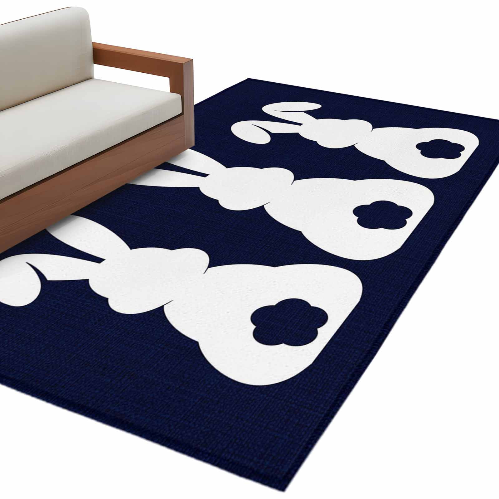 Area Rugs for Living Room 4x6 Ft, Easter Bunny Non Slip Area Rugs for ...
