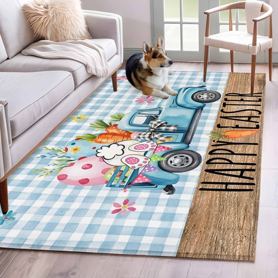 Area Rugs for Living Room 4x6 Ft, Easter Non Slip Area Rugs for Kitchen ...