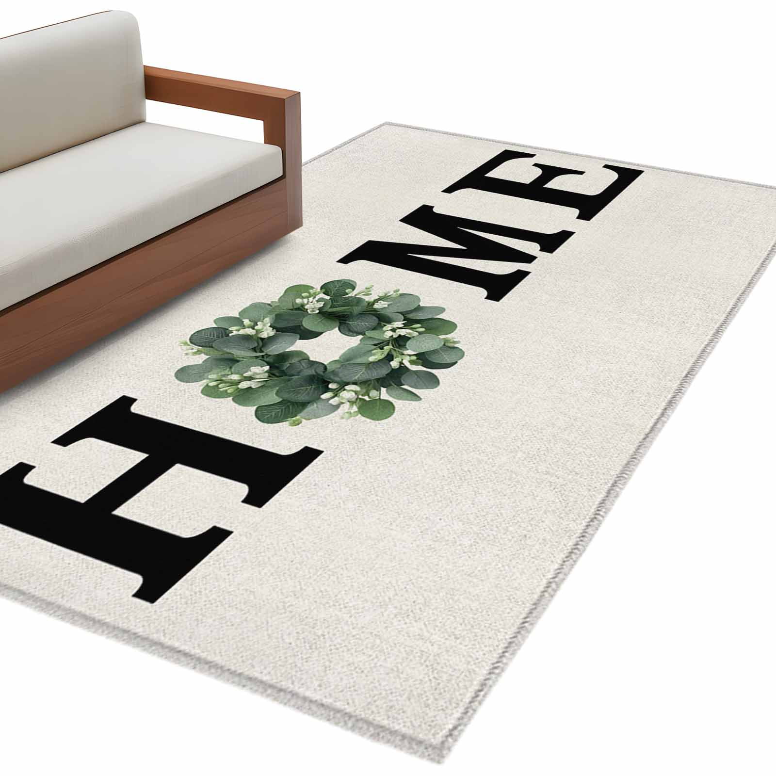 Area Rugs for Living Room 4x6 Ft, Eucalyptus Non Slip Area Rugs for ...