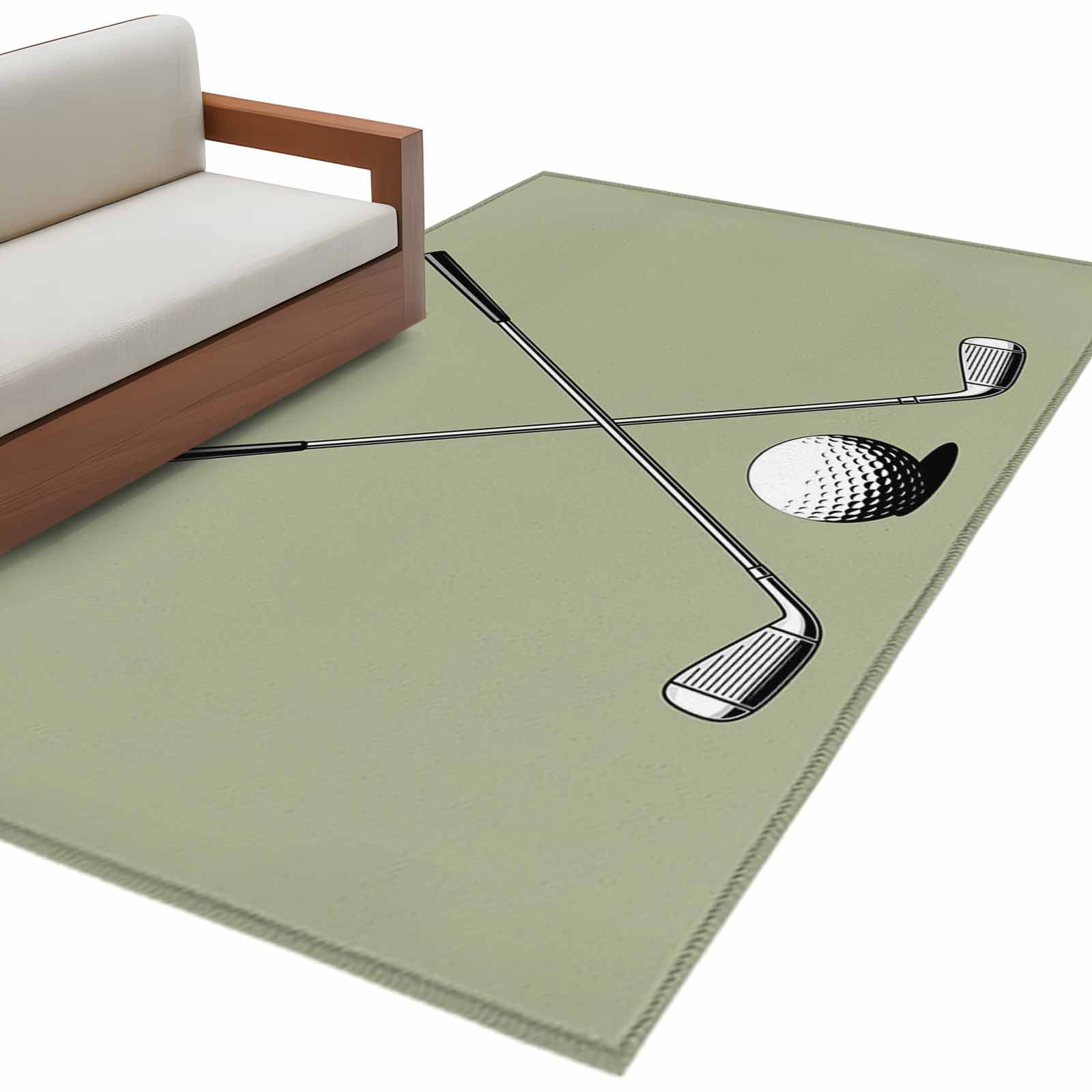 Area Rugs for Living Room 4x6 Ft, Golf Ball Club Non Slip Area Rugs for ...