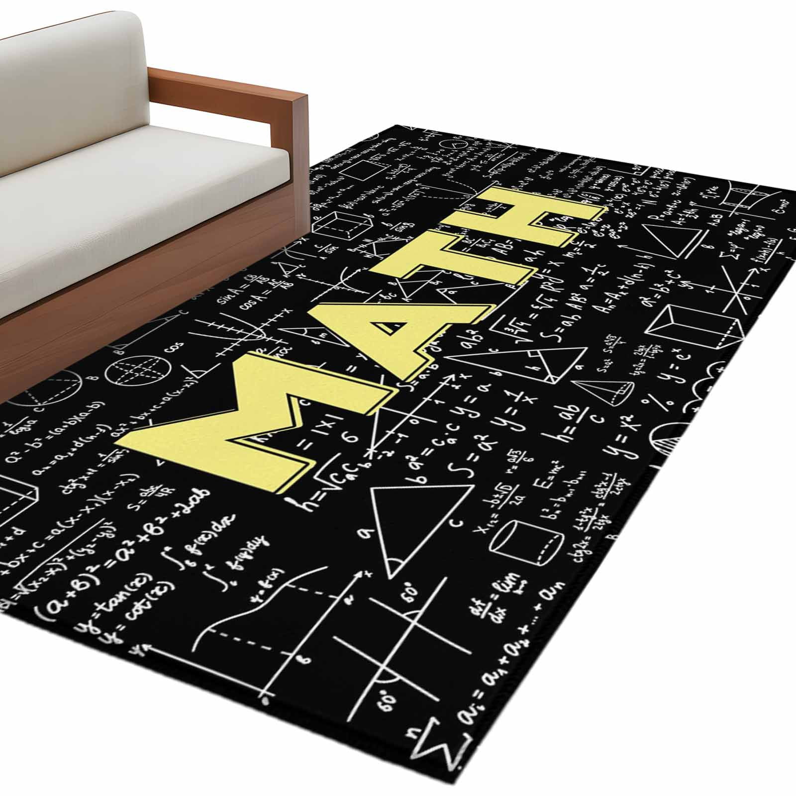 Area Rugs for Living Room 4x6 Ft, Mathematics Formulas Non Slip Area ...