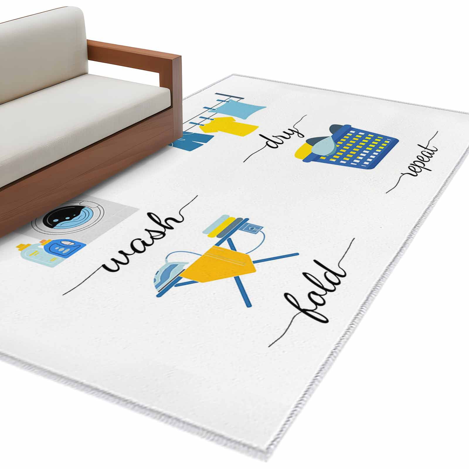 Area Rugs for Living Room 4x6 Ft, Modern Minimalist Non Slip Area Rugs ...