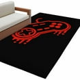 Area Rugs for Living Room 4x6 Ft, Red Game Controller Non Slip Area ...