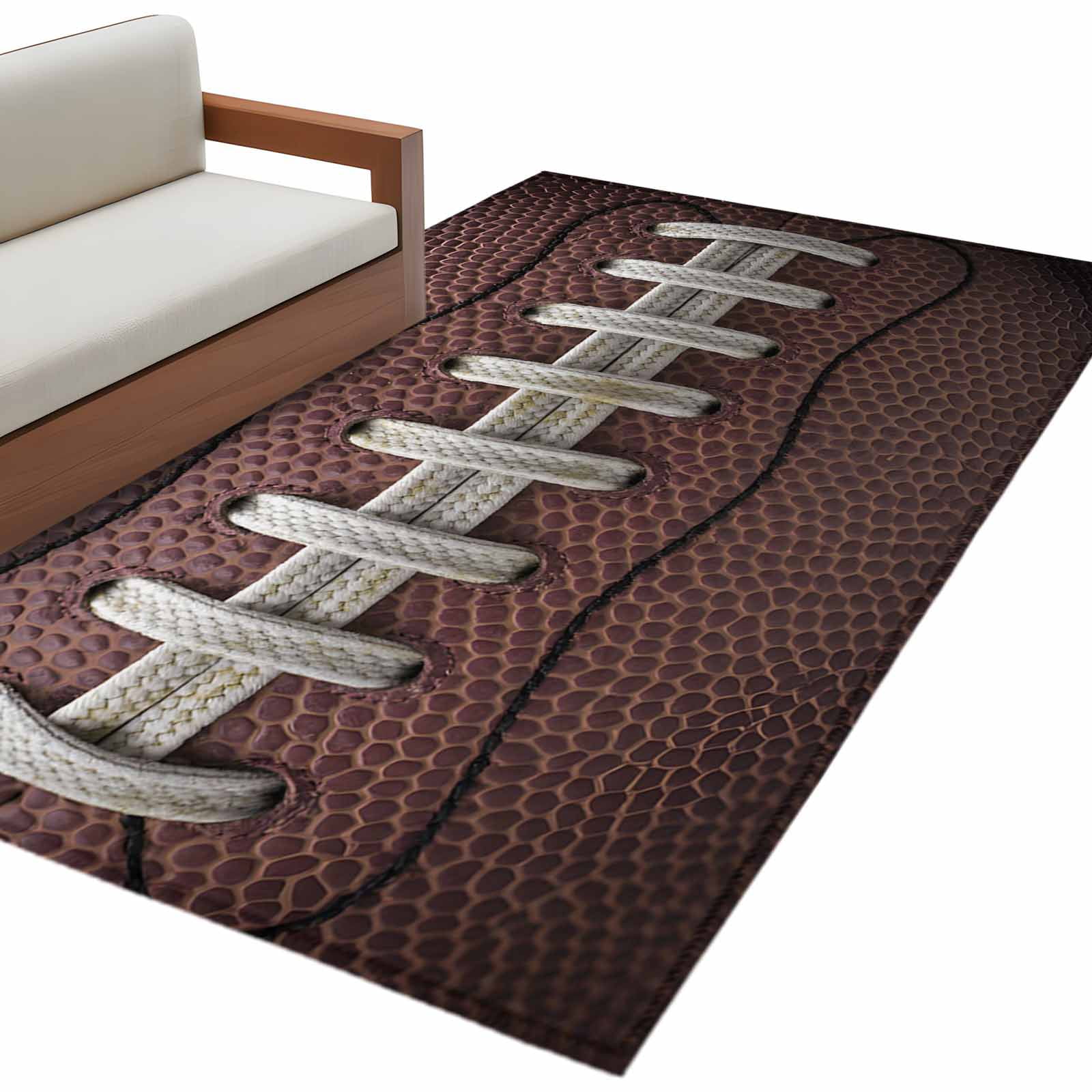 Area Rugs for Living Room 4x6 Ft, Rugby Sport Non Slip Area Rugs for ...