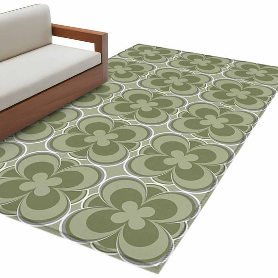 Area Rugs for Living Room 4x6 Ft, Sage Green Boho Non Slip Area Rugs ...