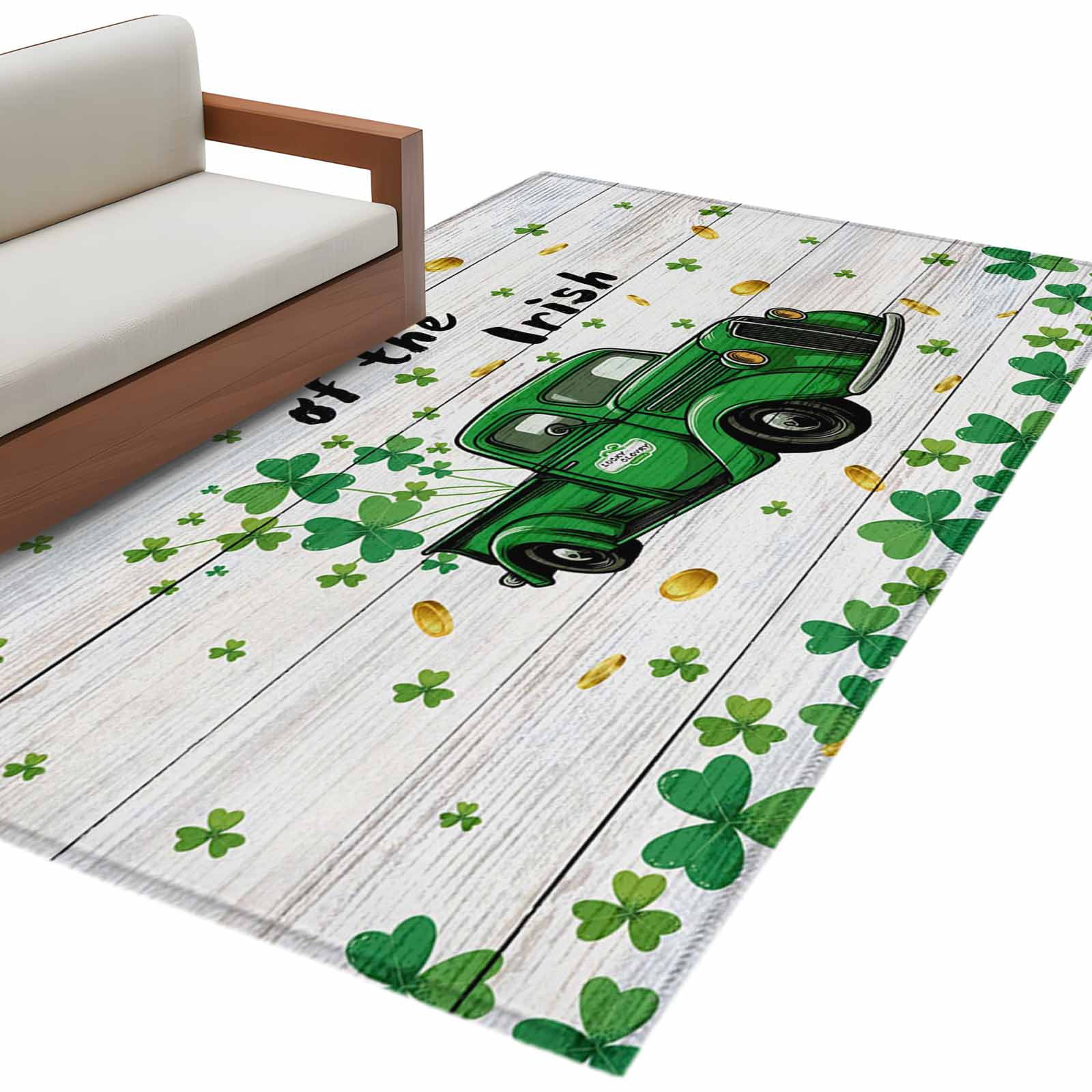 Area Rugs for Living Room 4x6 Ft, St. Patrick's Day Non Slip Area Rugs ...