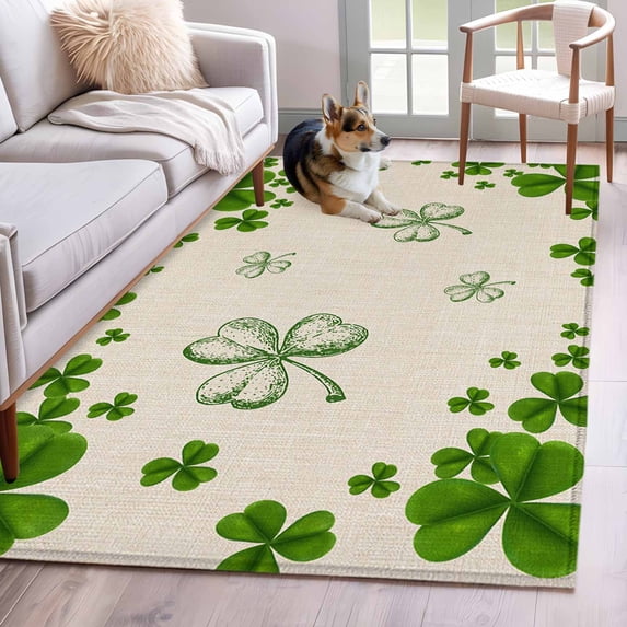 Area Rugs for Living Room 4x6 Ft, St. Patrick's Day Non Slip Area Rugs ...