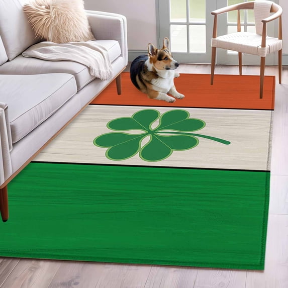 Area Rugs for Living Room 4x6 Ft, St. Patrick's Day Non Slip Area Rugs ...