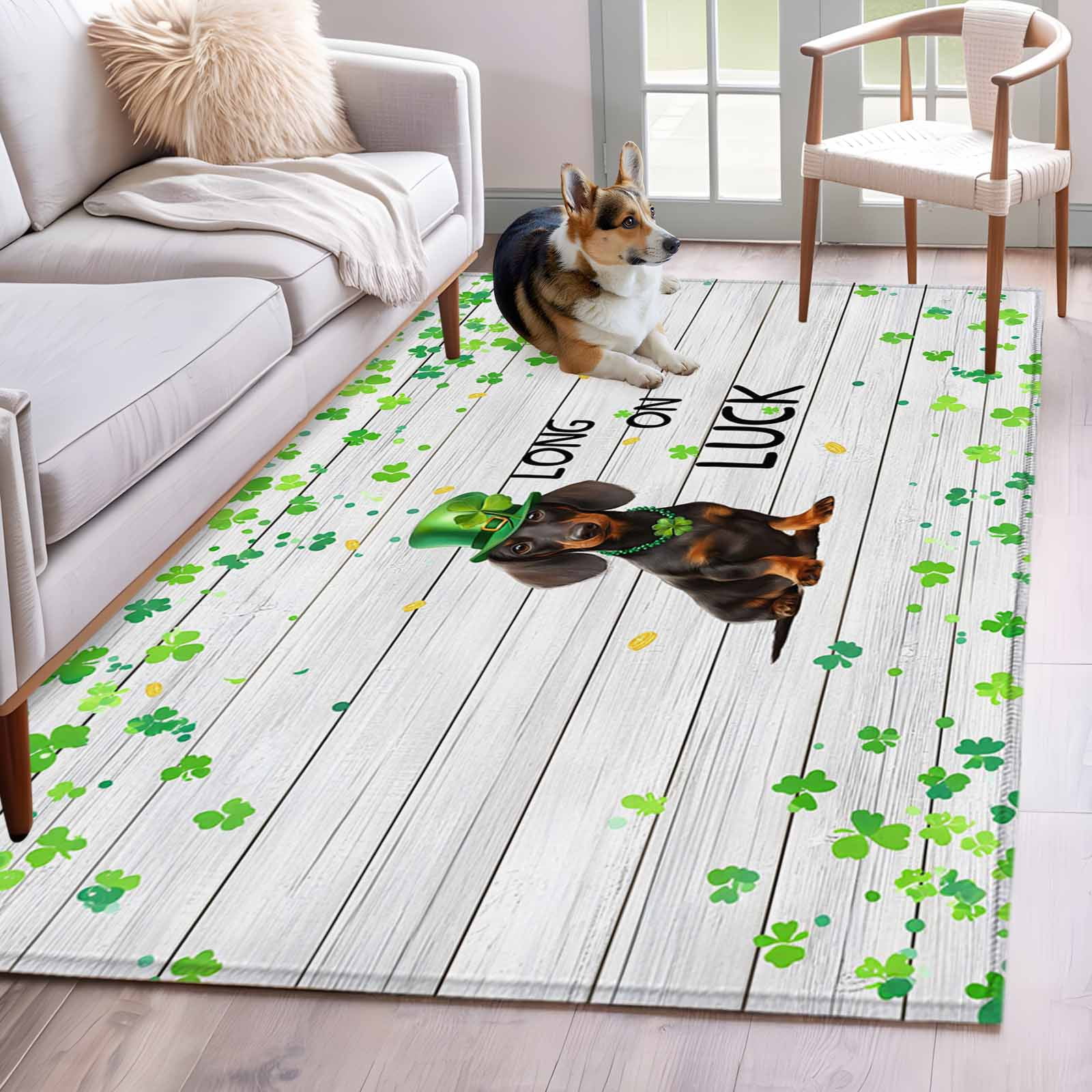 Area Rugs for Living Room 4x6 Ft, St. Patrick's Day Non Slip Area Rugs ...