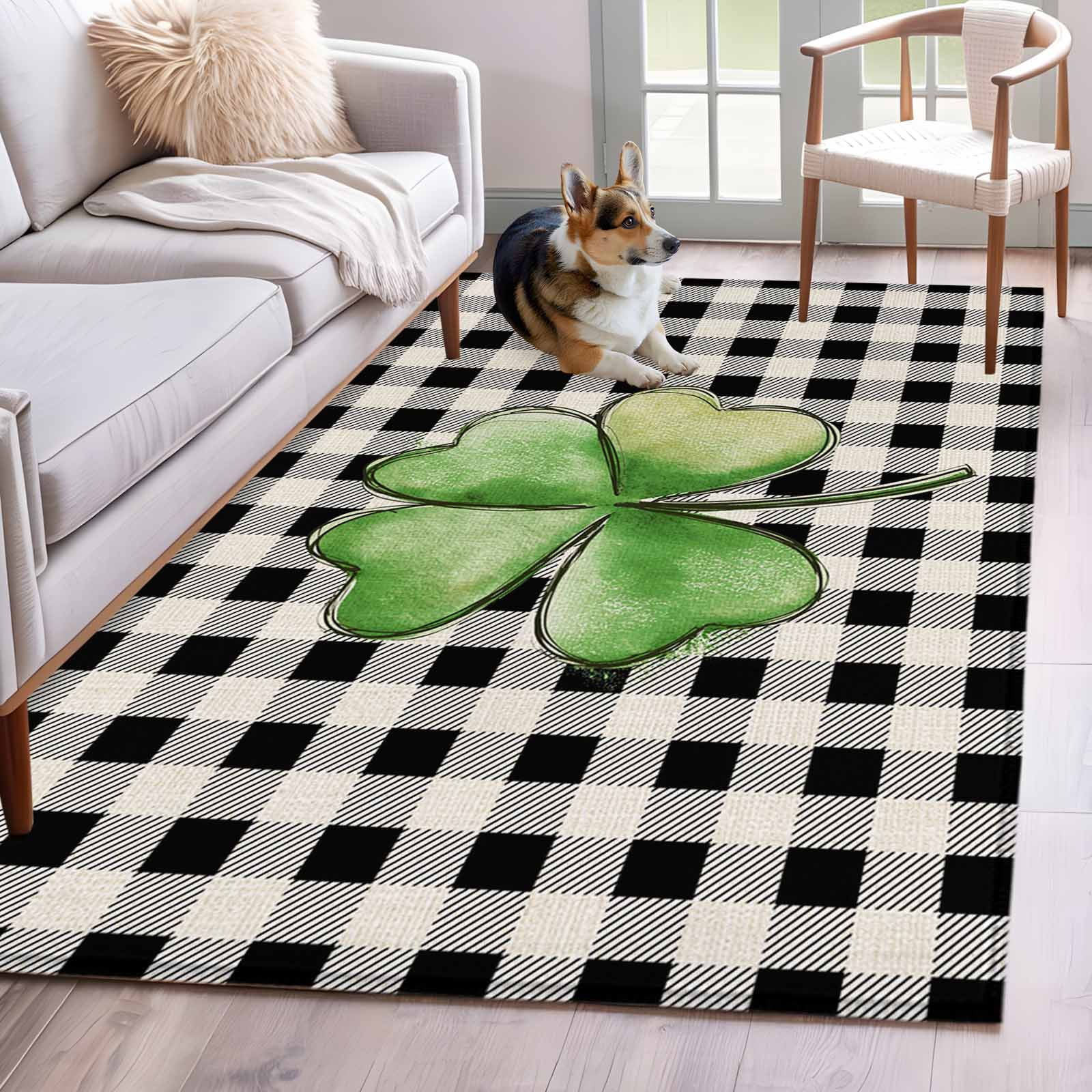 Area Rugs for Living Room 4x6 Ft, St. Patrick's Day Non Slip Area Rugs ...