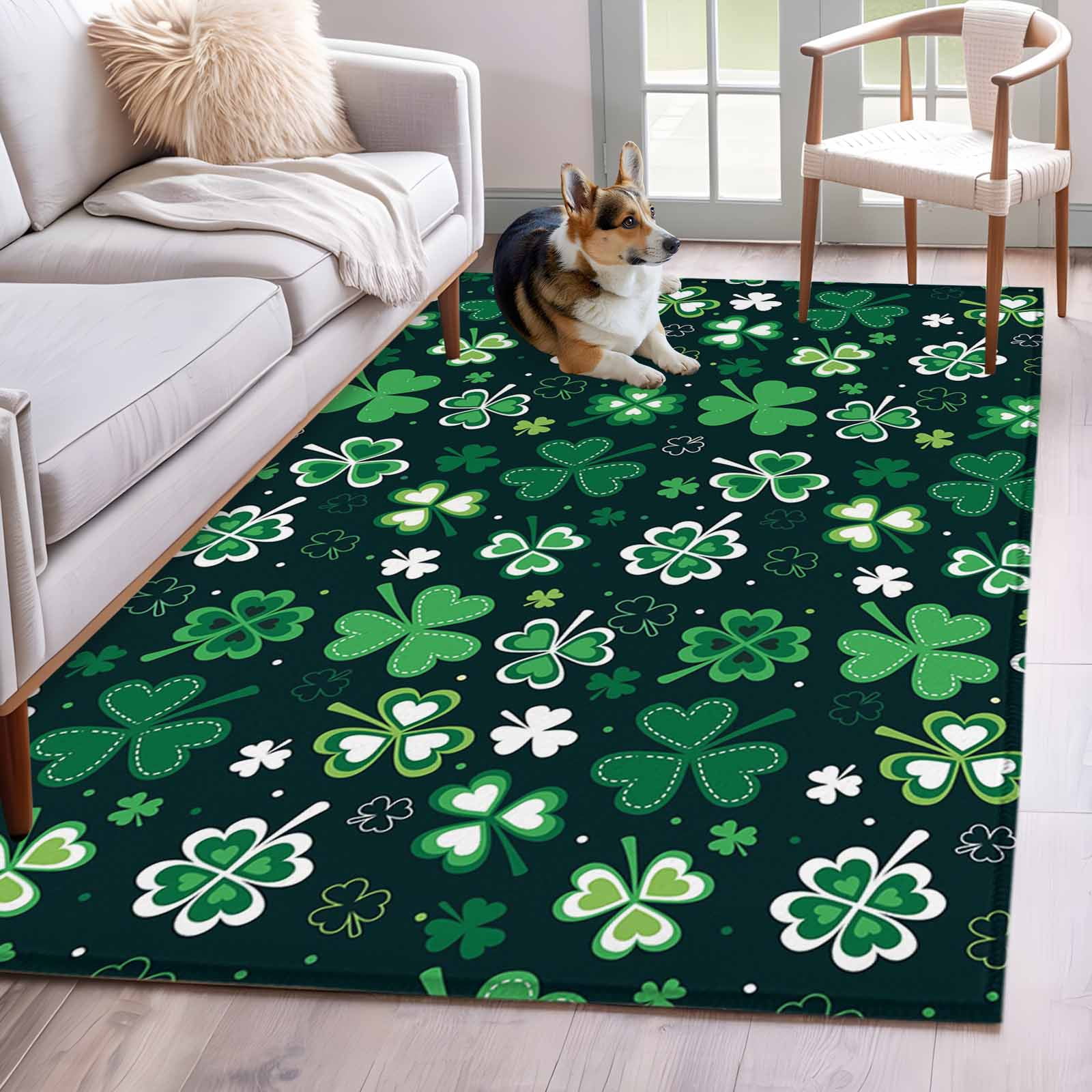 Area Rugs for Living Room 4x6 Ft, St. Patrick's Day Non Slip Area Rugs ...