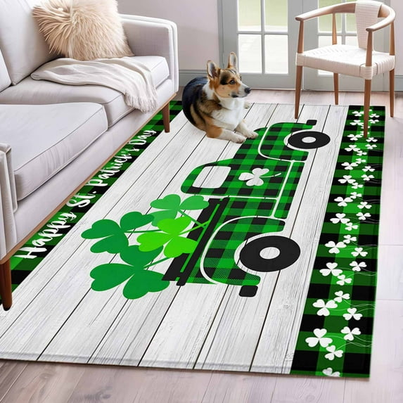 Area Rugs for Living Room 4x6 Ft, St. Patrick's Day Non Slip Area Rugs ...