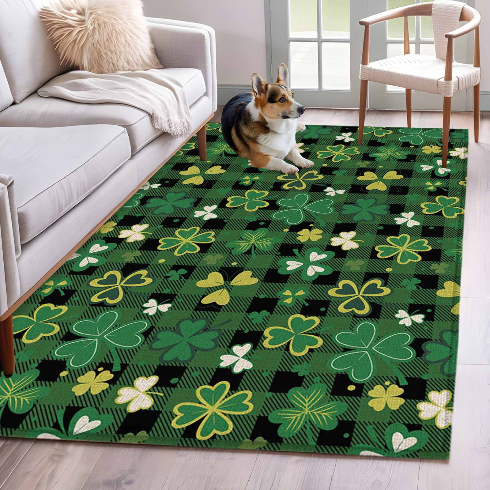 Area Rugs for Living Room 4x6 Ft, St. Patrick's Day Non Slip Area Rugs ...