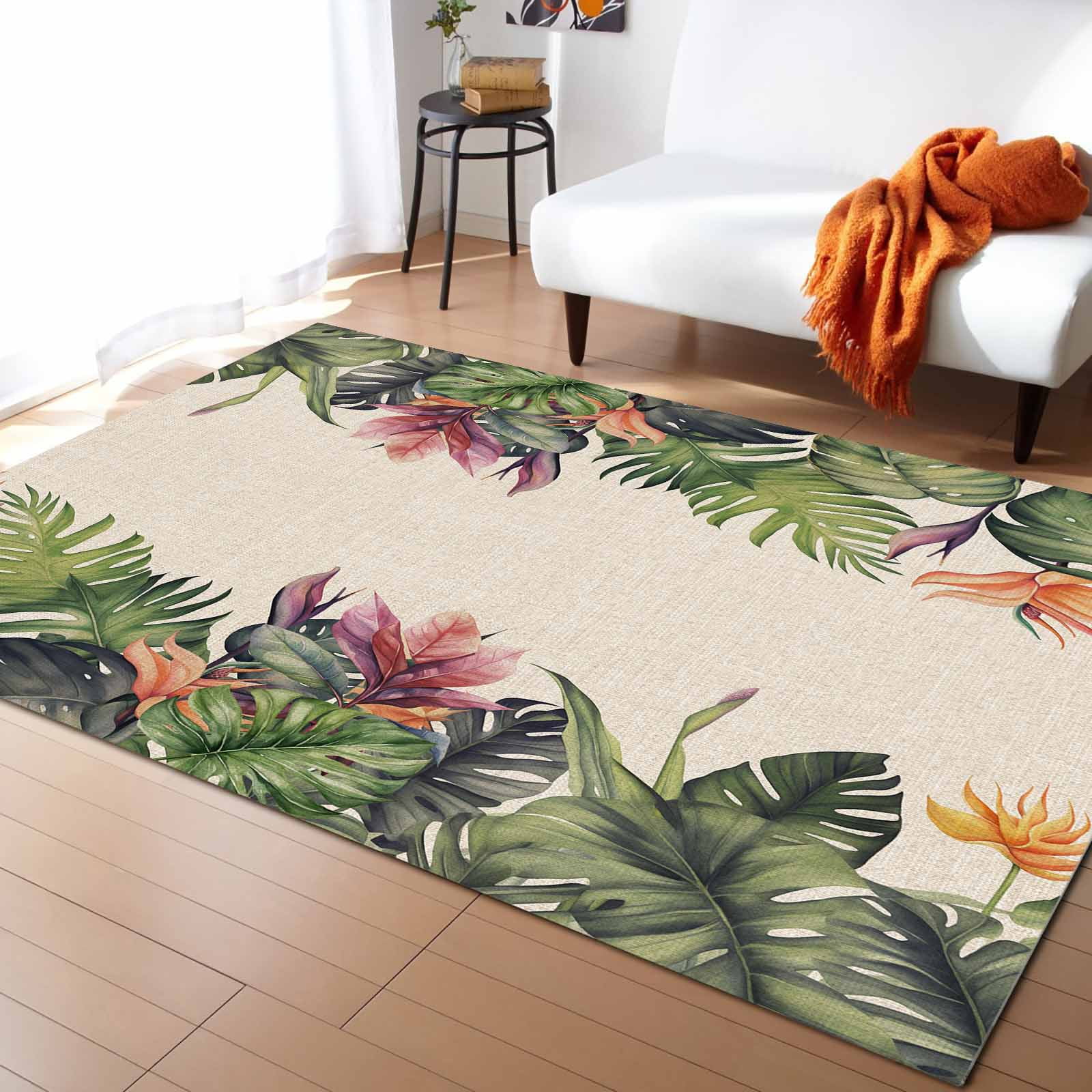 Area Rugs for Living Room, 5'x8' Large Washable Rug Summer Tropical ...