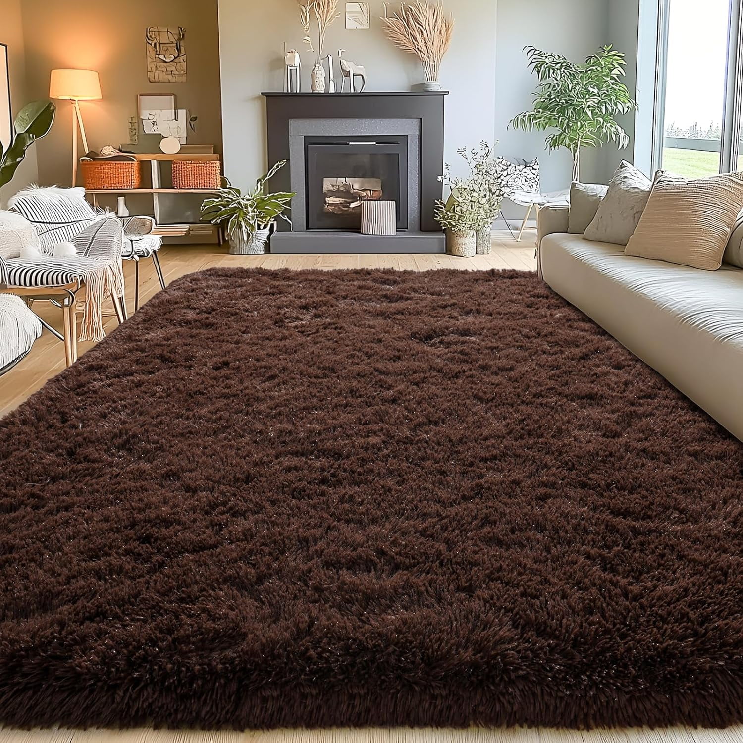 Area Rugs for Living Room 6x9, Ultra Soft Fluffy Rug for Bedroom ...