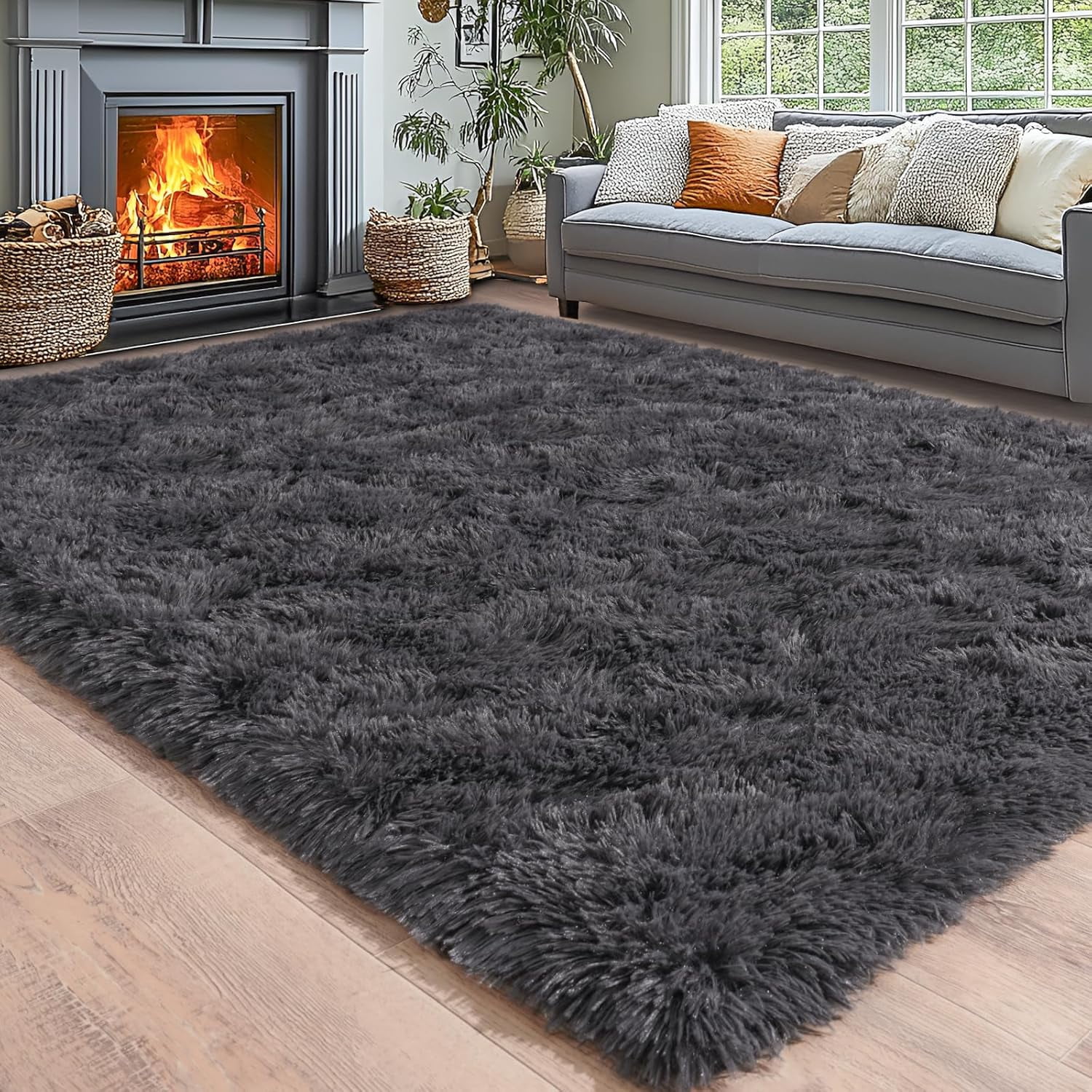 Area Rugs for Living Room 6x9, Ultra Soft Fluffy Rug for Bedroom ...
