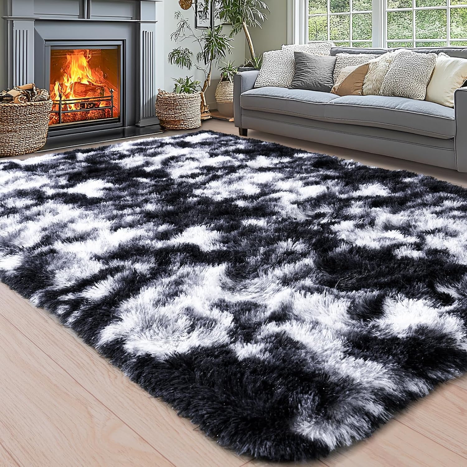 Area Rugs for Living Room 6x9, Ultra Soft Fluffy Rug for Bedroom ...