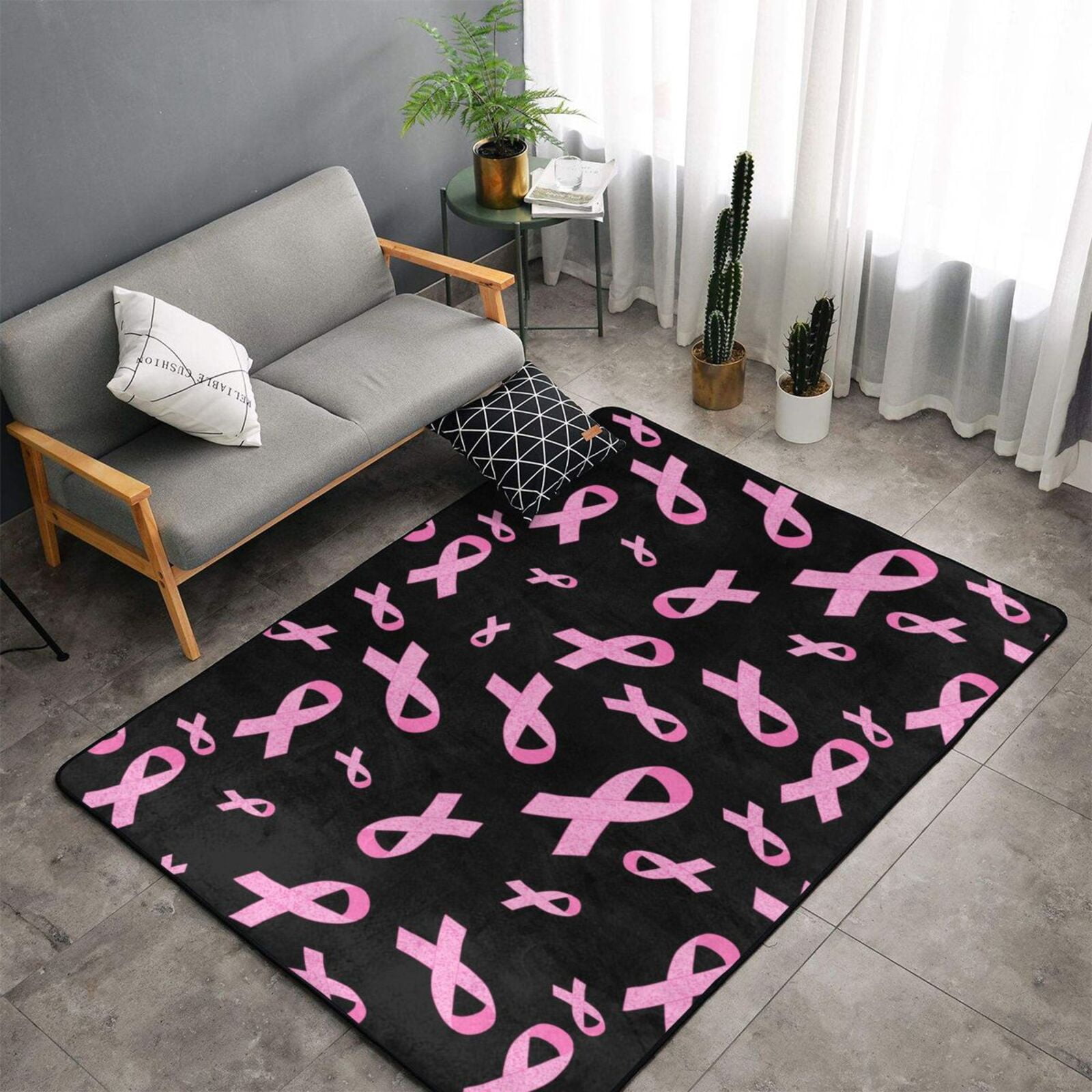 Area Rugs for Living Room Bedroom, 3x5 Soft Throw Rug Non-Slip Carpet ...