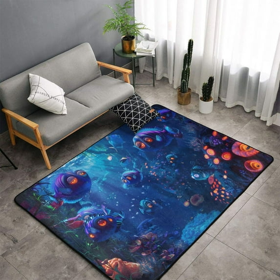 Area Rugs for Living Room Bedroom, 3x5 Soft Throw Rug Non-Slip Carpet ...