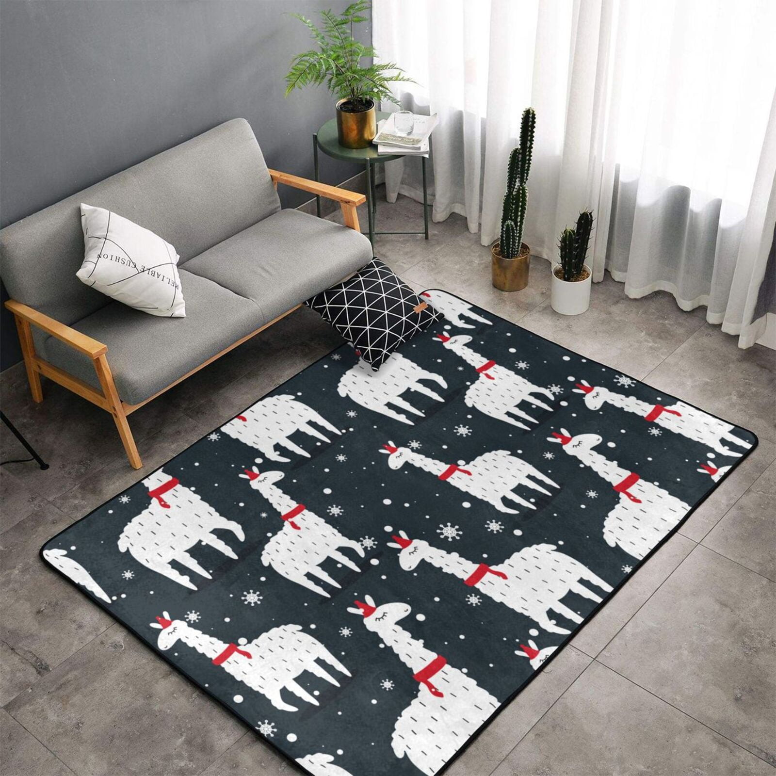 Area Rugs for Living Room Bedroom, 3x5 Soft Throw Rug Non-Slip Carpet ...