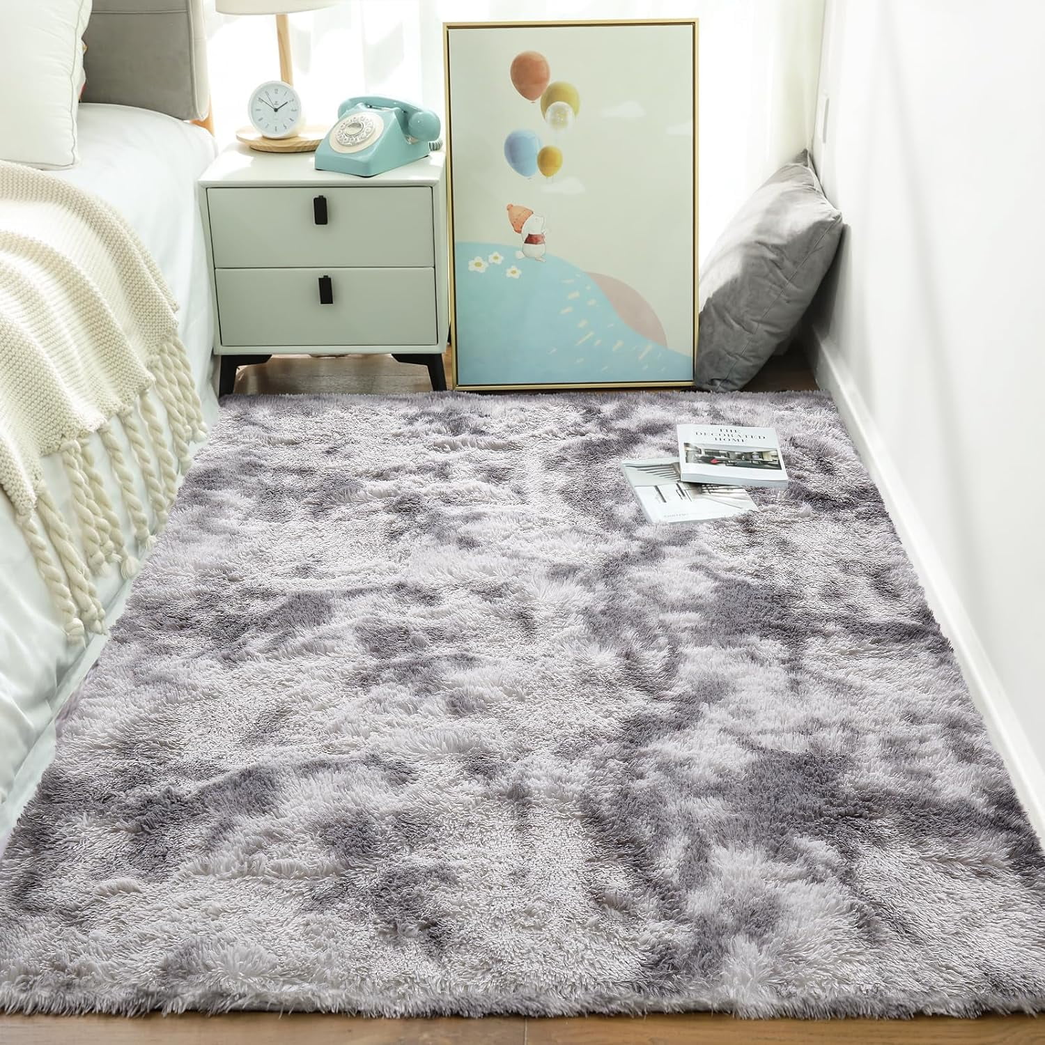 Area Rugs for Living Room Bedroom, 4x6 Ultra Soft Comfy Fluffy ...