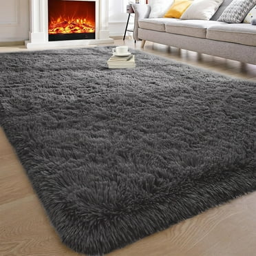 TWINNIS Large Plush Home Indoor Super Soft Fluffy Carpets Shaggy Area ...