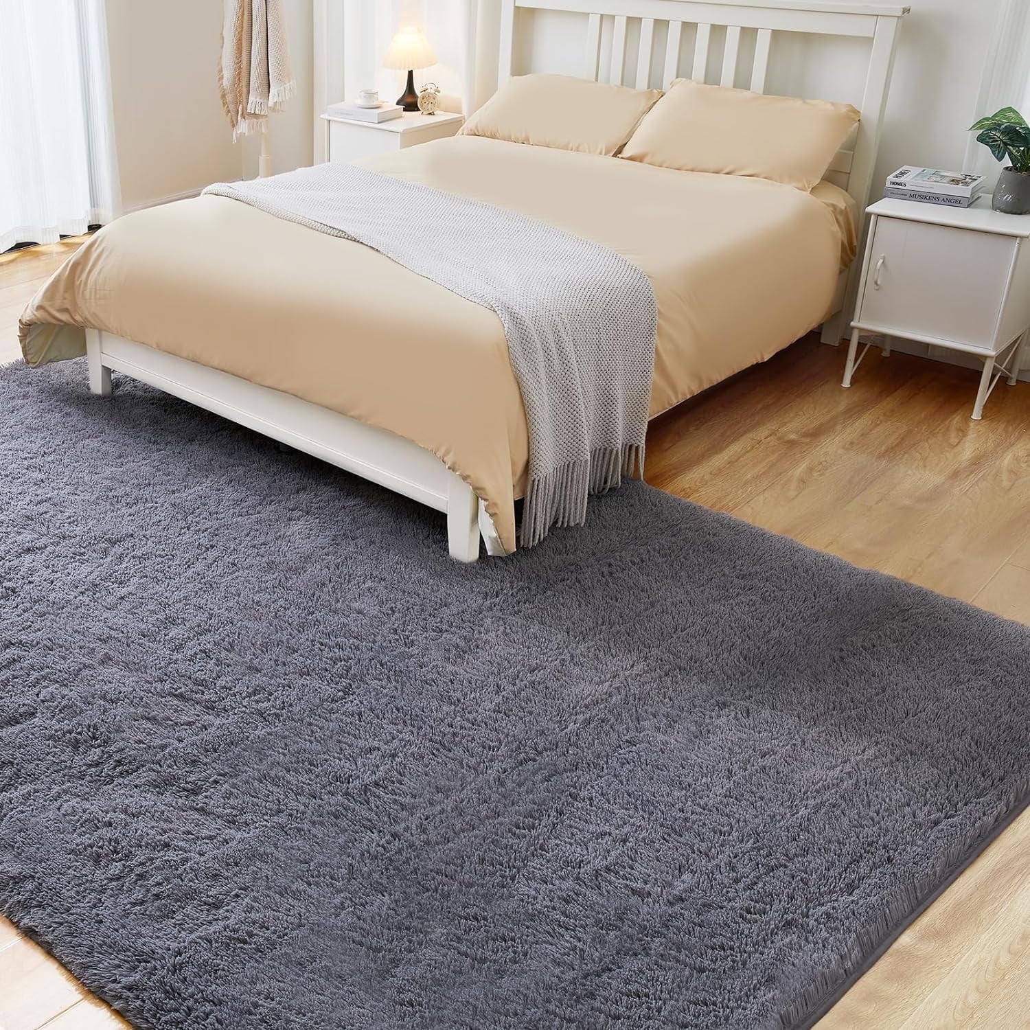 Area Rugs for Living Room Bedroom, 8x10 Ultra Soft Comfy Fluffy ...