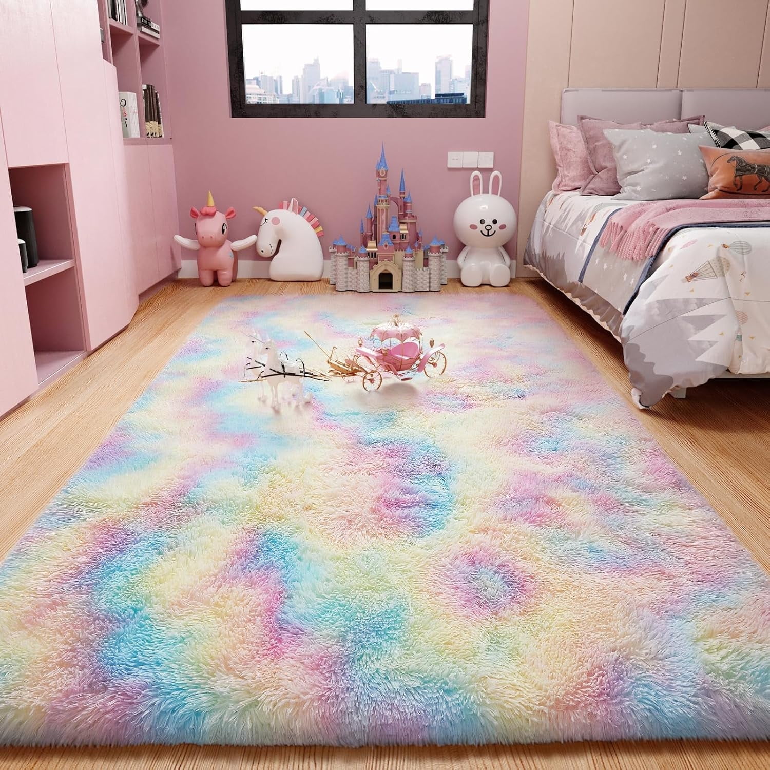 Cshidworld Ultra Soft Fluffy Area Rug for Living Room Bedroom 8x10 with ...