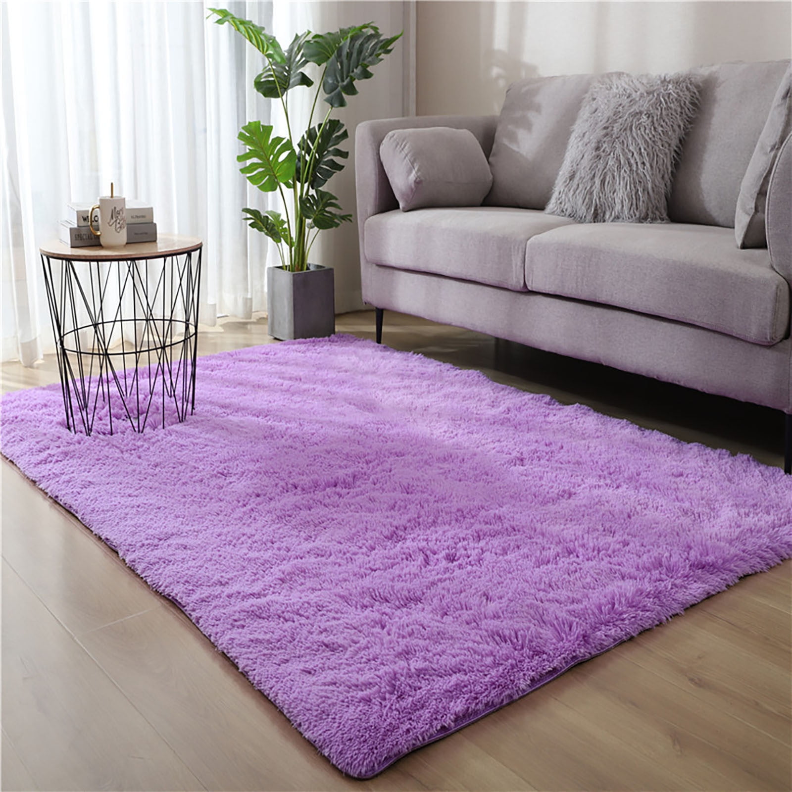 Area Rugs for Living Room Bedroom, Fluffy Fuzzy Shag Shaggy Soft Plush ...