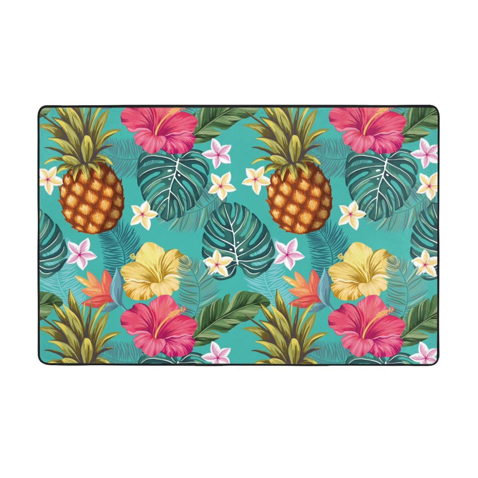 Area Rugs For Living Room Decor - Hawaiian Style Pineapple Anti Slip ...