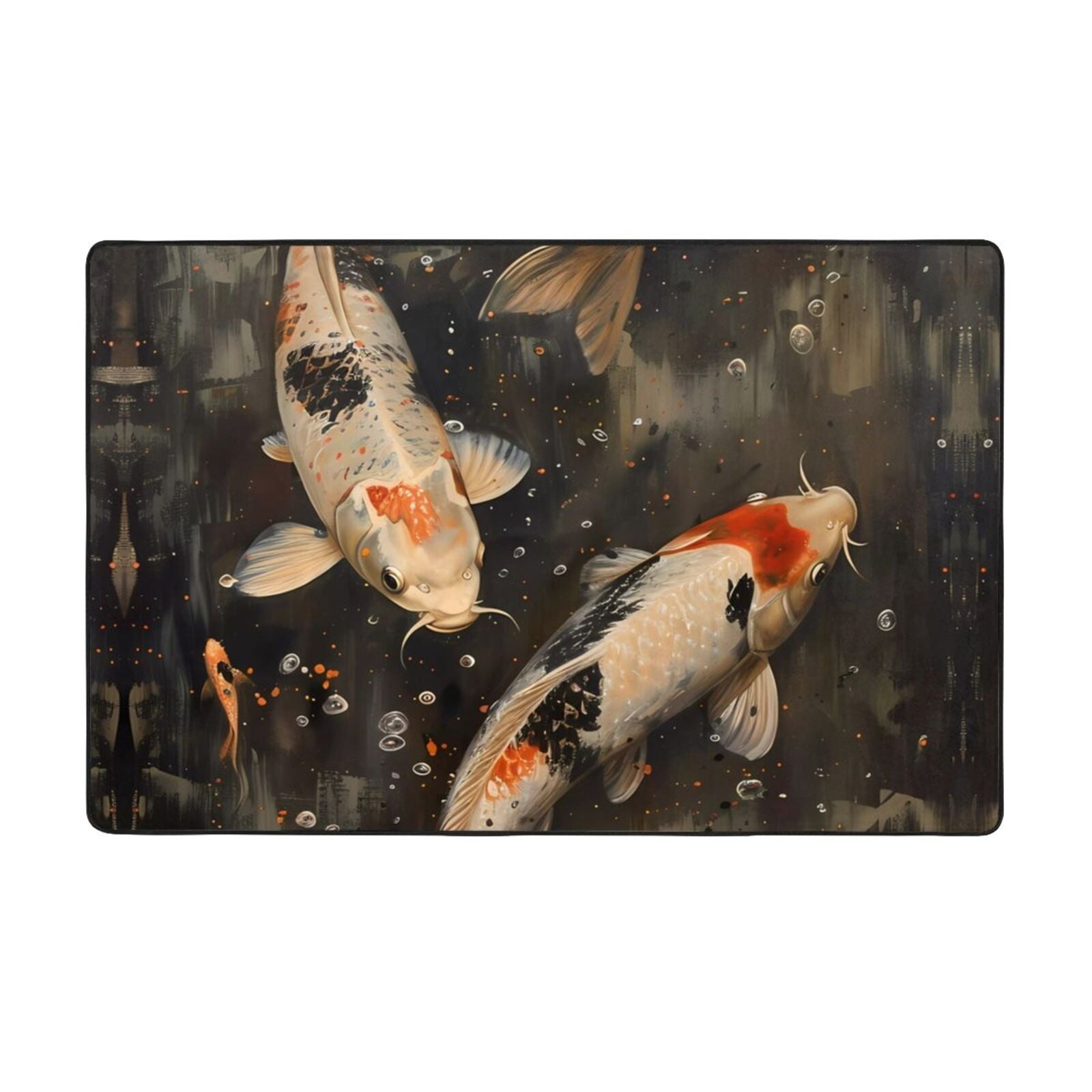 Area Rugs For Living Room Decor - Koi Fish Tranquility Anti Slip Throw ...