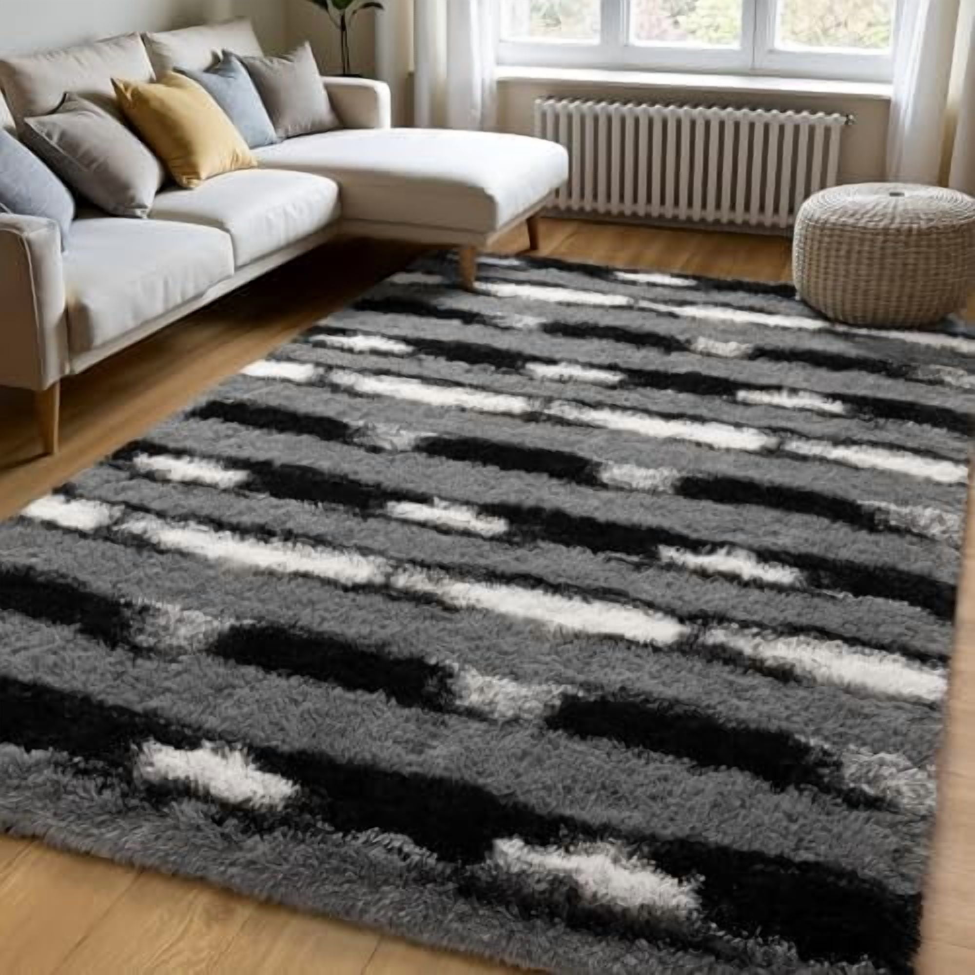 Area Rugs for Living Room Large Rugs for Bedroom 5x8 Carpet Fluffy ...