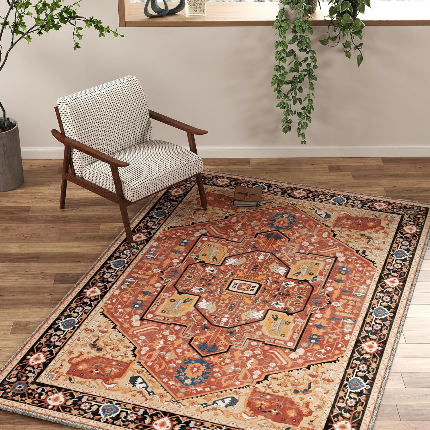 Area Rugs for Living Room, Machine Soft Washable Rug for Bedroom ...