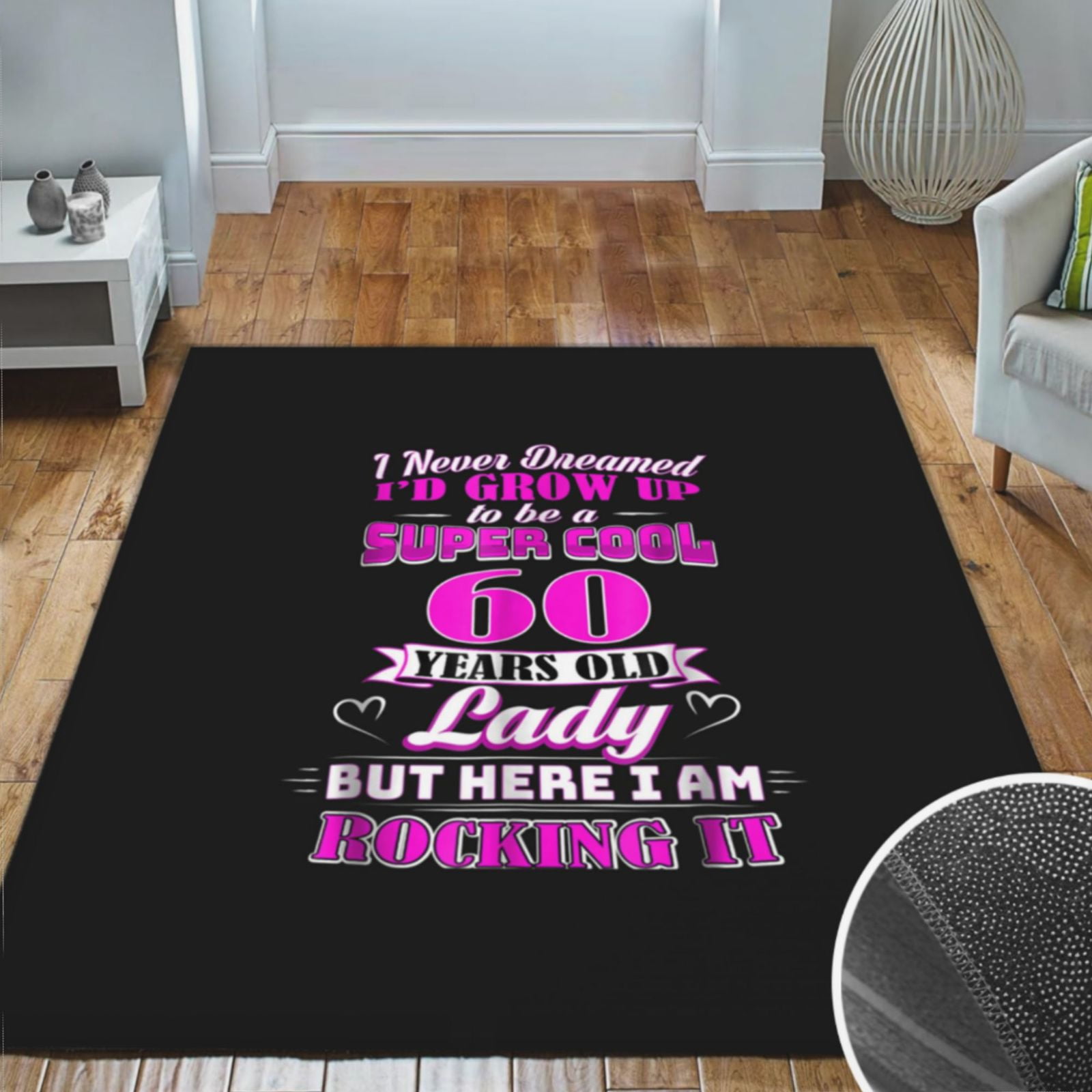 Area Rugs Living Room, Soft Crystal Carpet Mat For Bedroom Area Rug Non ...