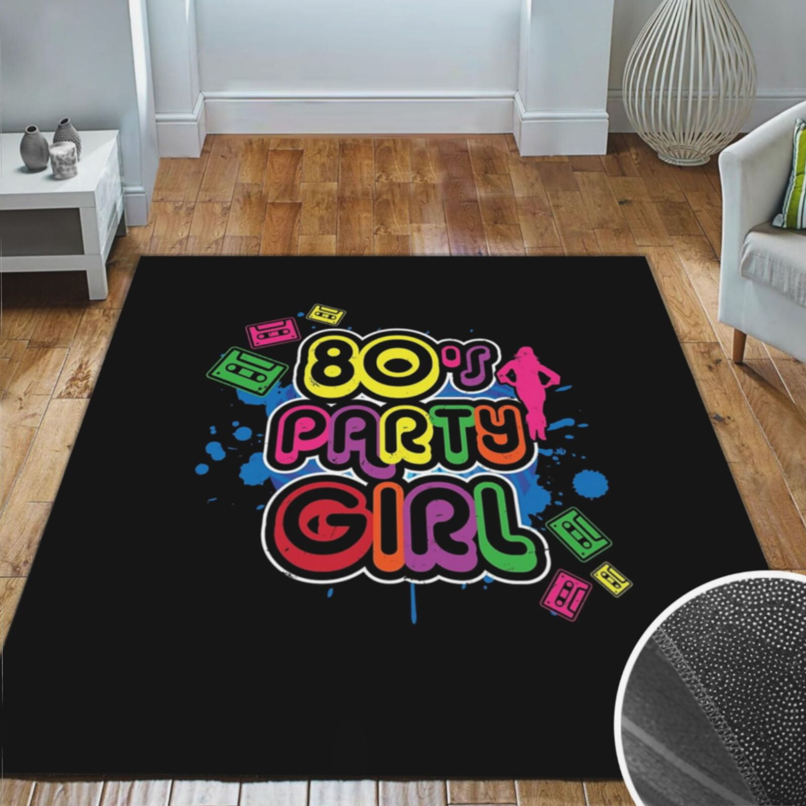 Area Rugs Living Room, Soft Crystal Carpet Mat For Bedroom Area Rug Non ...