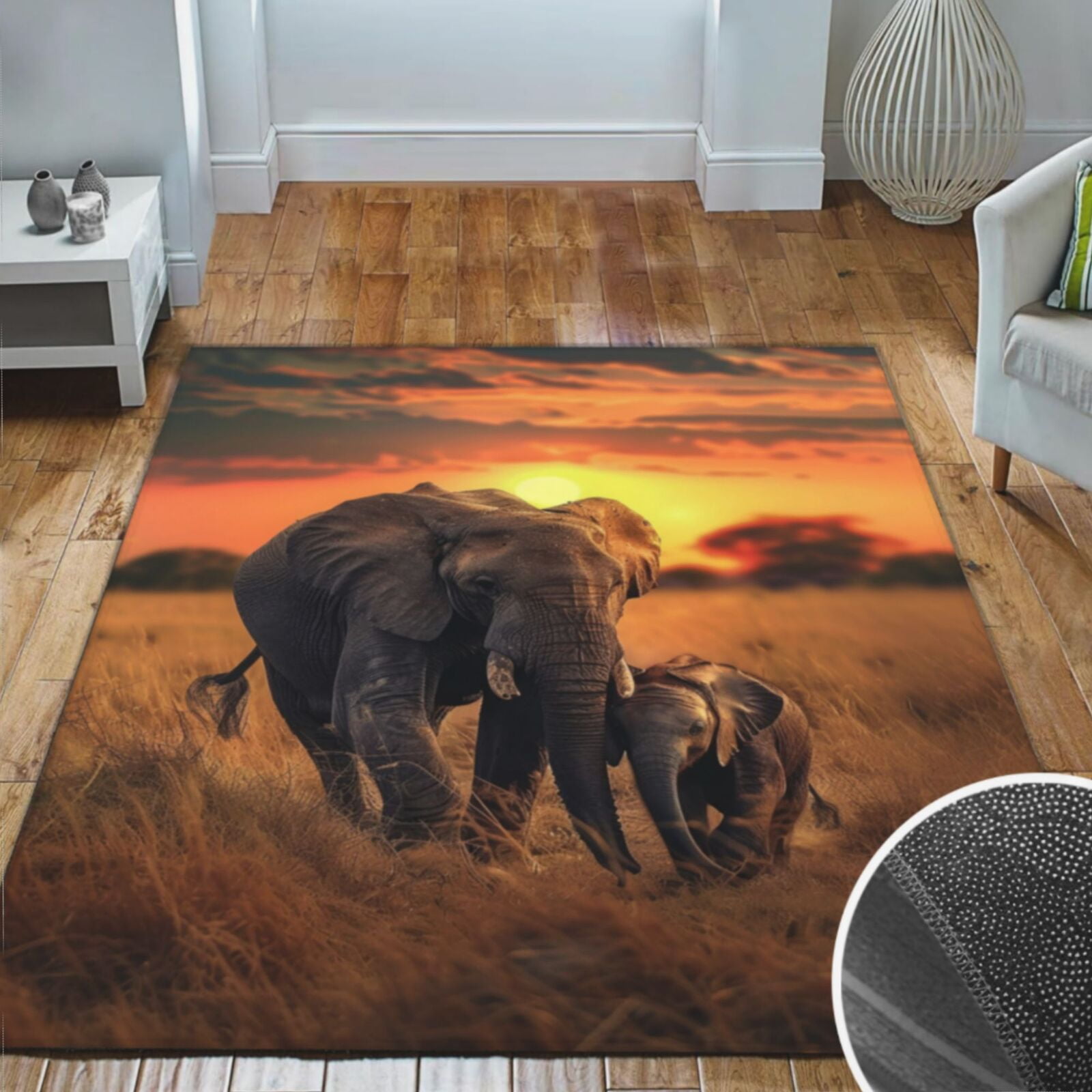 Area Rugs Living Room, Soft Crystal Carpet Mat For Bedroom Area Rug Non ...